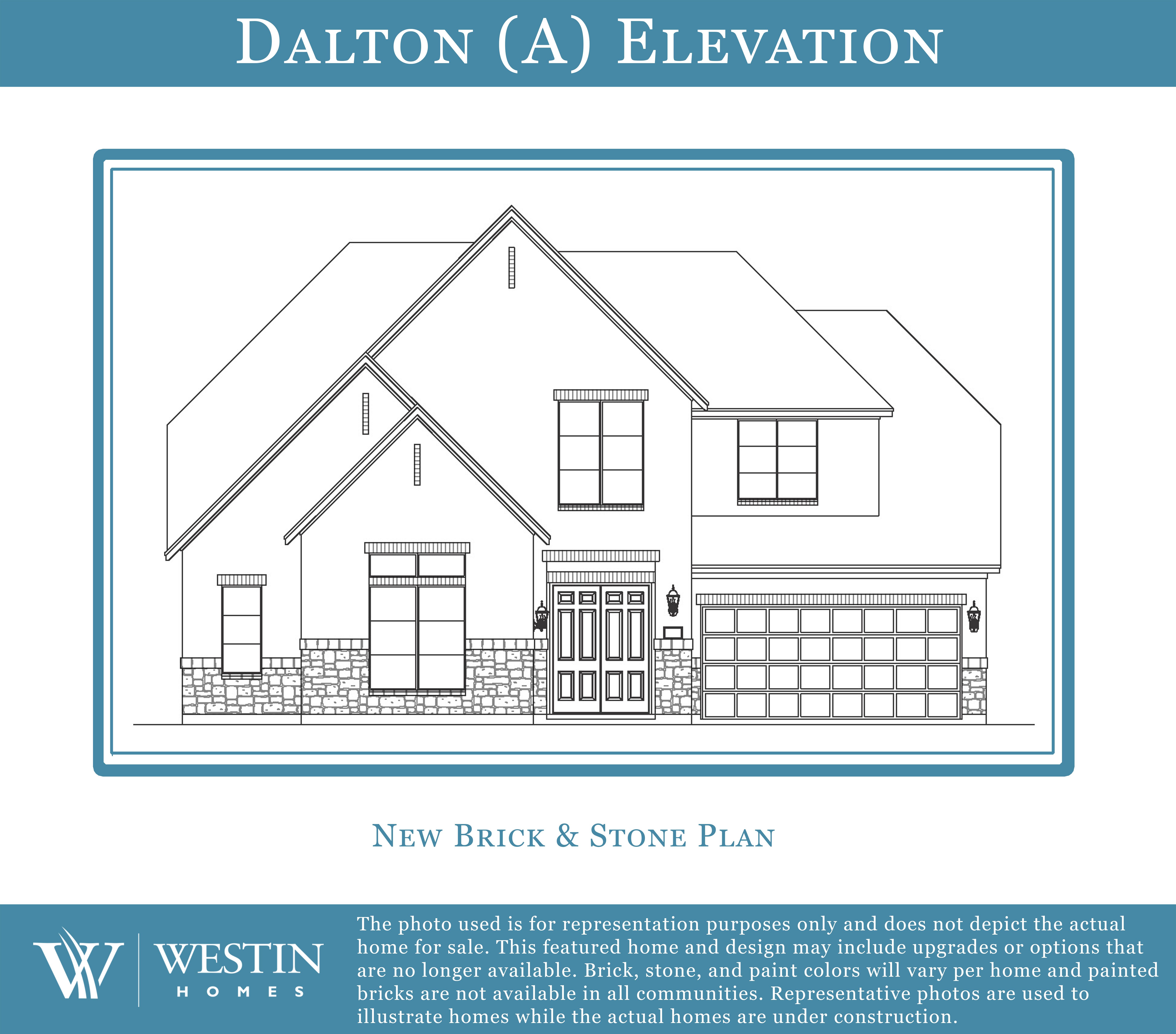 The Dalton Floor Plan Plan at The Grand Prairie in Hockley, TX by Westin Homes