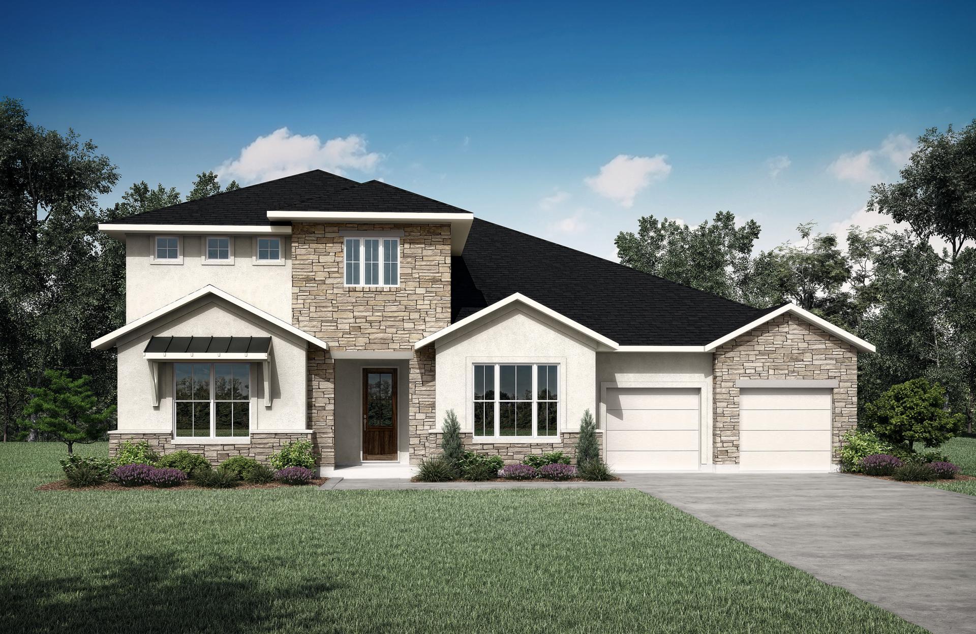 SOMERVILLE Plan at Lariat - 80' in Liberty Hill, TX by Drees Custom Homes