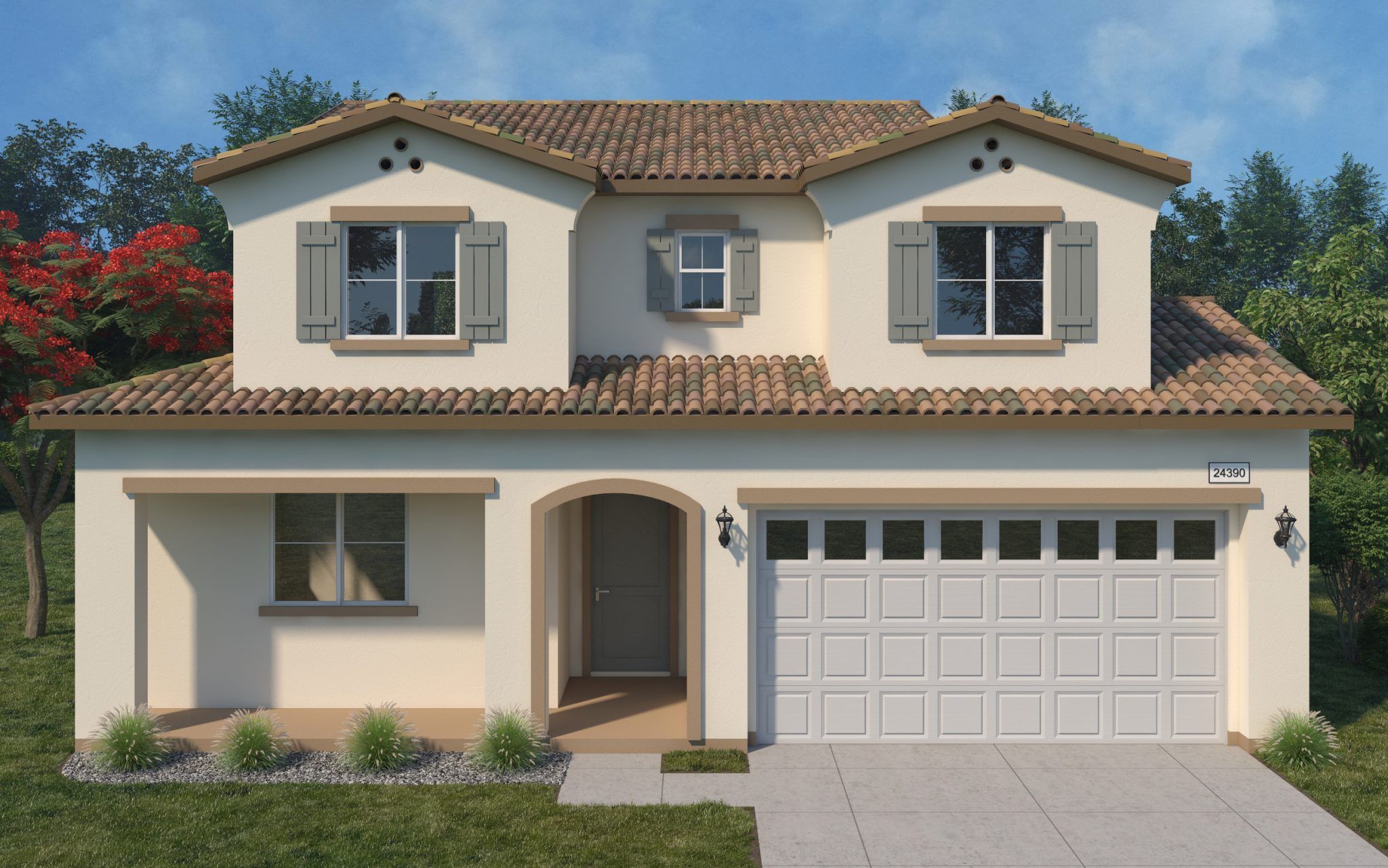 Residence 1 Plan at Kirby Estates in San Jacinto, CA by Monte Vista Homes