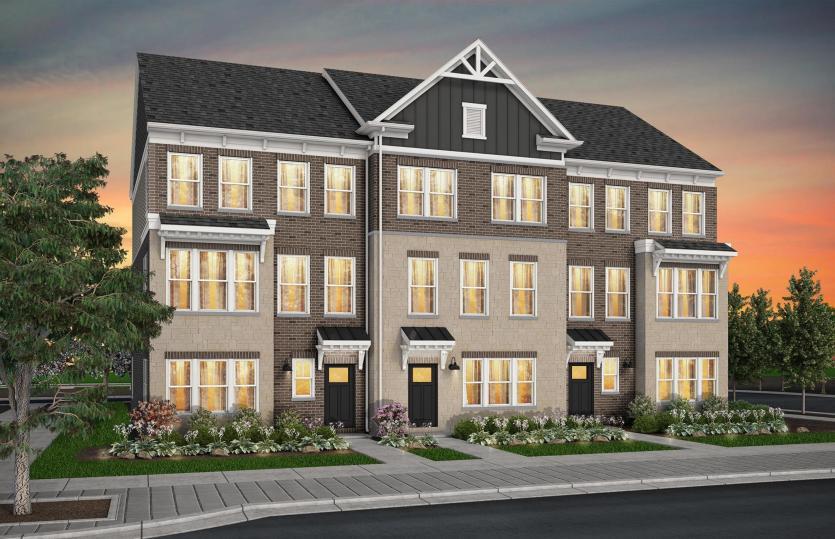Halston Plan at The Townes at Main Street in Novi, MI by Pulte Homes