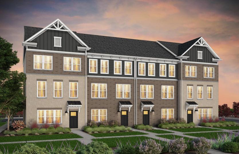 Halston With Loft Plan at The Townes at Main Street in Novi, MI by ...