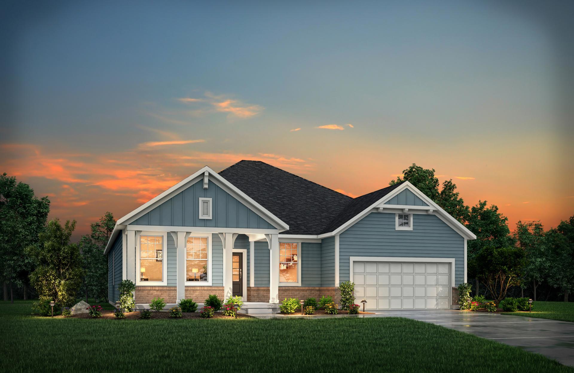 SHELBURN Plan at Pebble Brook Crossing in Noblesville, IN by Drees Homes